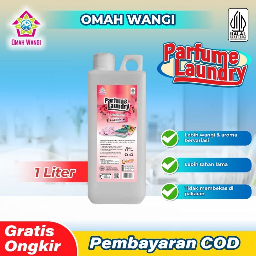 Jual Parfum Laundry Omah Wangi 1L Wangi Tahan untuk Kebutuhan Besar ...