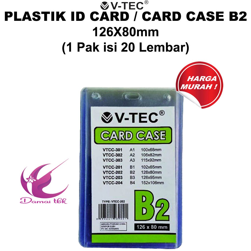 Jual (1 pak Isi 20 Lembar) Plastik ID Card B2 / Card Case B2 (126x80mm) | Shopee Indonesia