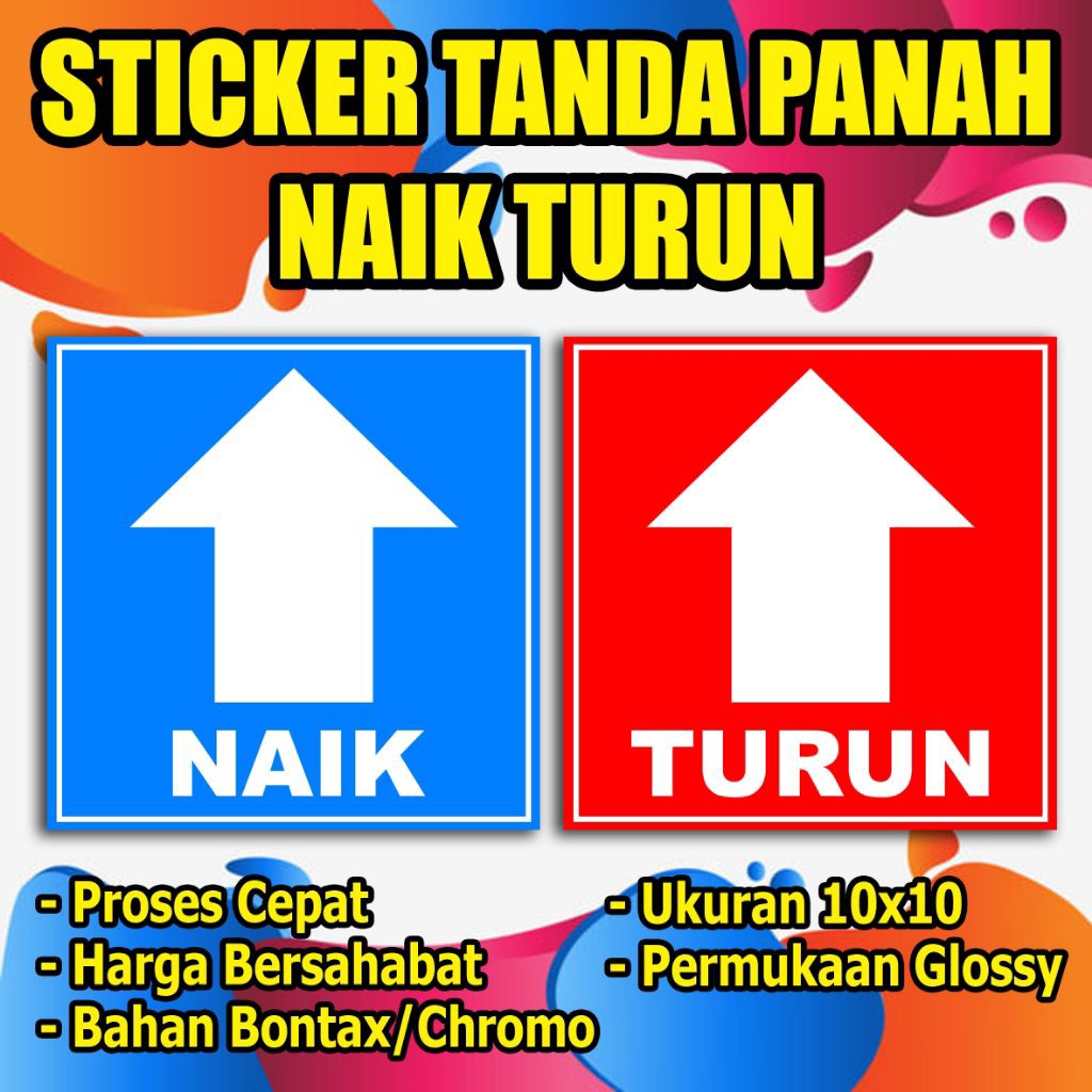 Jual STIKER TANDA PANAH NAIK TURUN | Shopee Indonesia