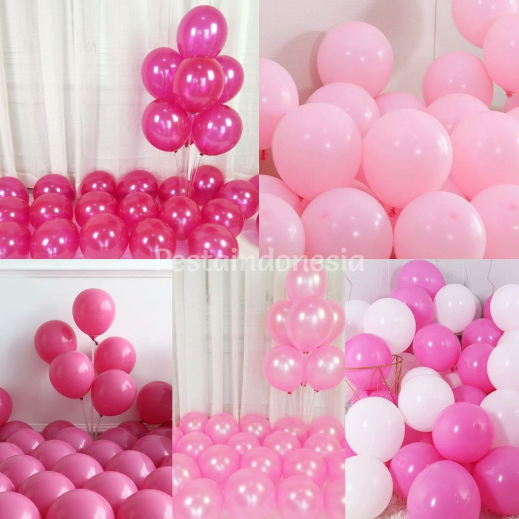 Jual Balon Latex Tema Pink Ukuran 12 Inch | Shopee Indonesia