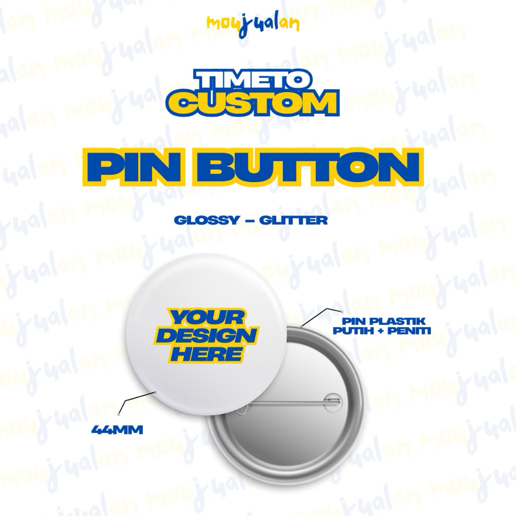Jual Custom Pin Button / Pin Peniti Uk 44mm by moujualan beli 10 gratis ...
