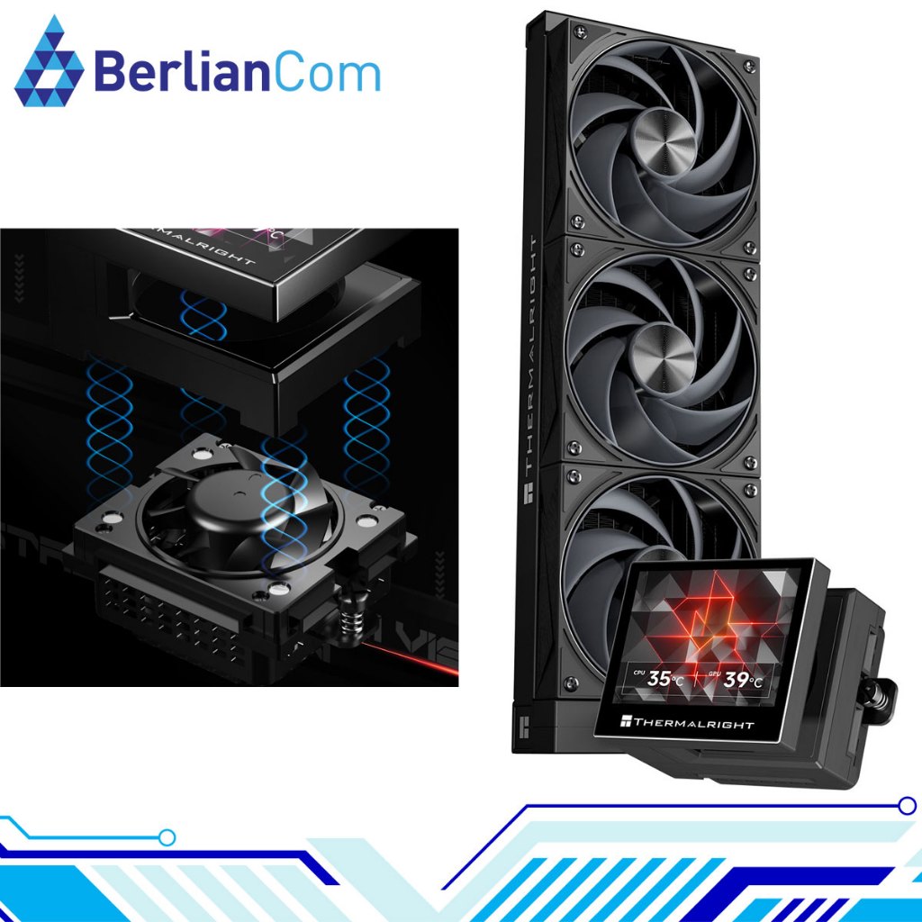 Jual THERMALRIGHT Stream Vision 360 BLACK w/ 3.5" LCD Display & VRM FAN ...