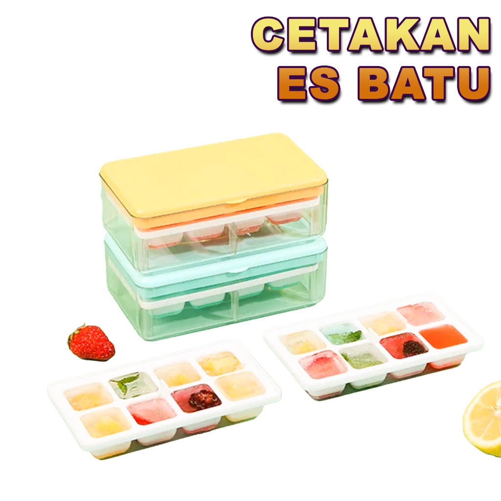 Jual Cetakan Es Batu Mode Tekan Pencetak Es Batu Kotak Tempat ...