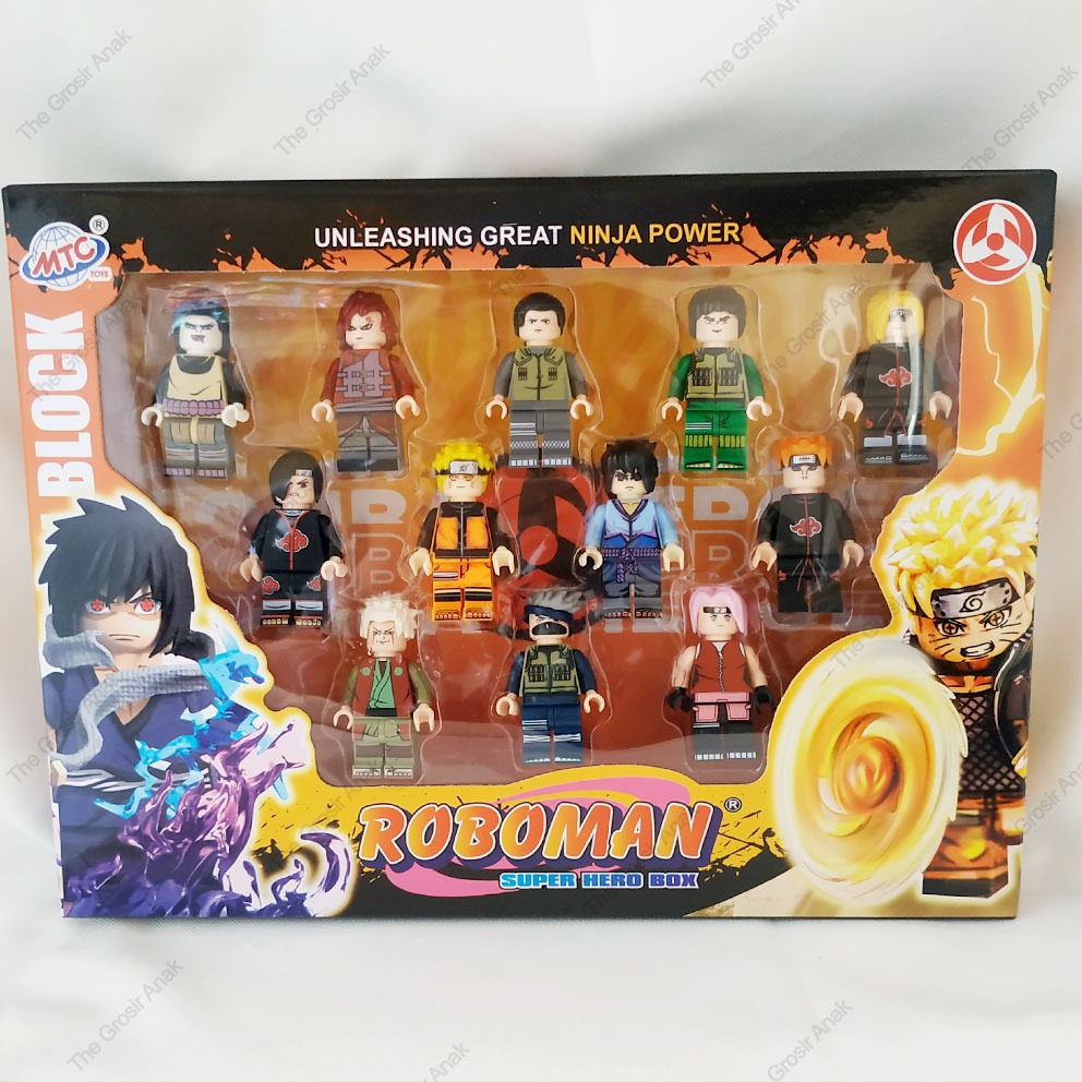 Jual TGA Blocks Roboman Shinobi Minecraft Block ISI 12 Ninja Konoha ...