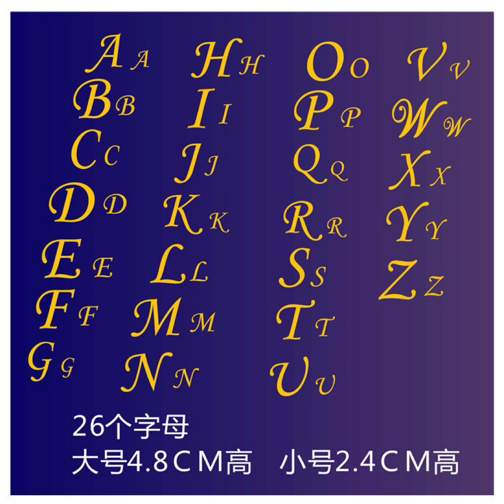 Jual sticker 3D inisial nama name initial huruf besar big capital ...