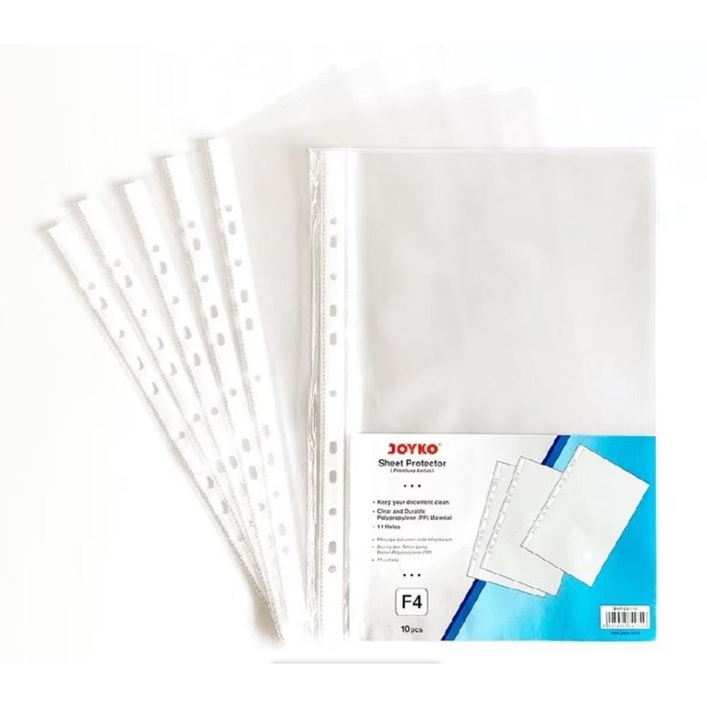 Jual PP pocket sheet protector/ Plastik odner F4 Joyko | Shopee Indonesia