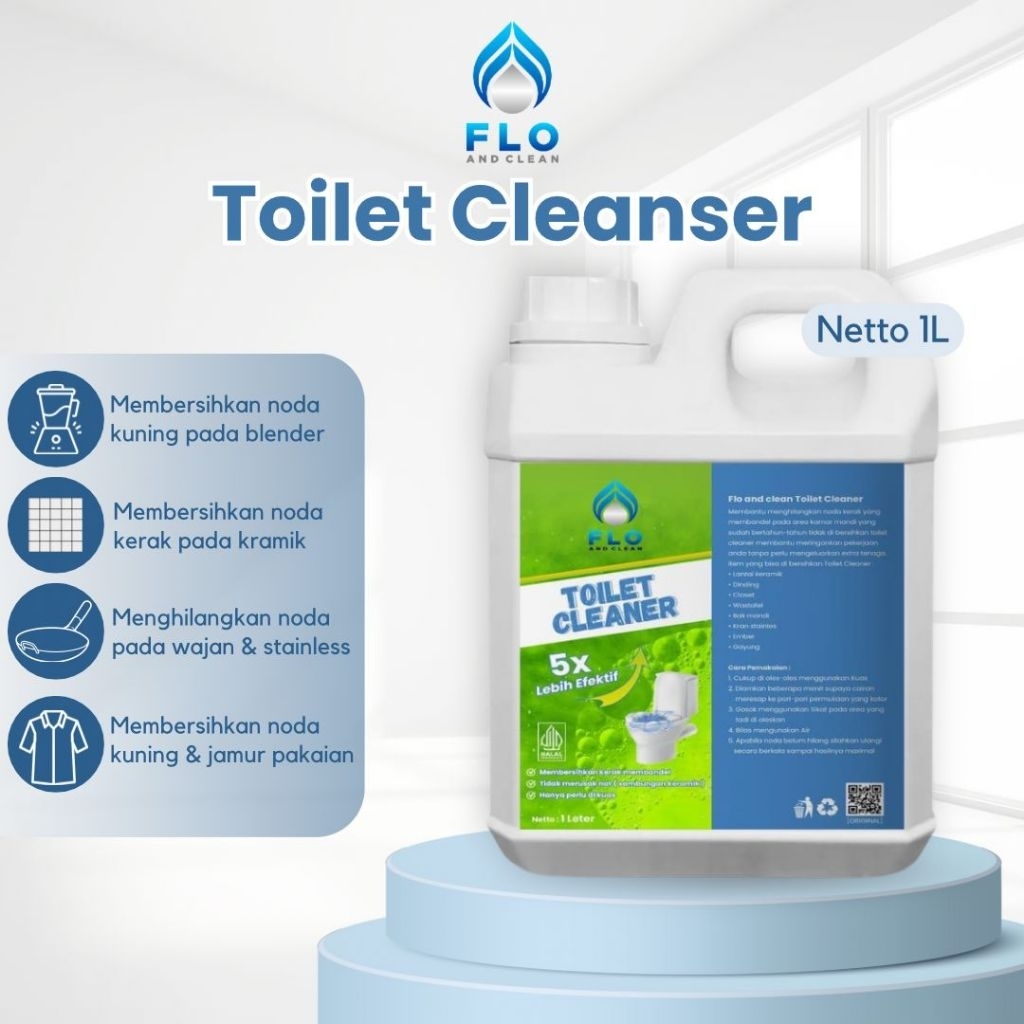 Jual Flo and Clean Toilet Cleaner | Pembersih Kerak Kamar Mandi Lantai ...