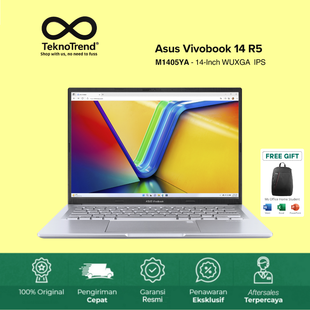Jual ASUS Vivobook 14 M1405YA R5-7430U 16GB / 512GB 14" WUXGA Win11 ...