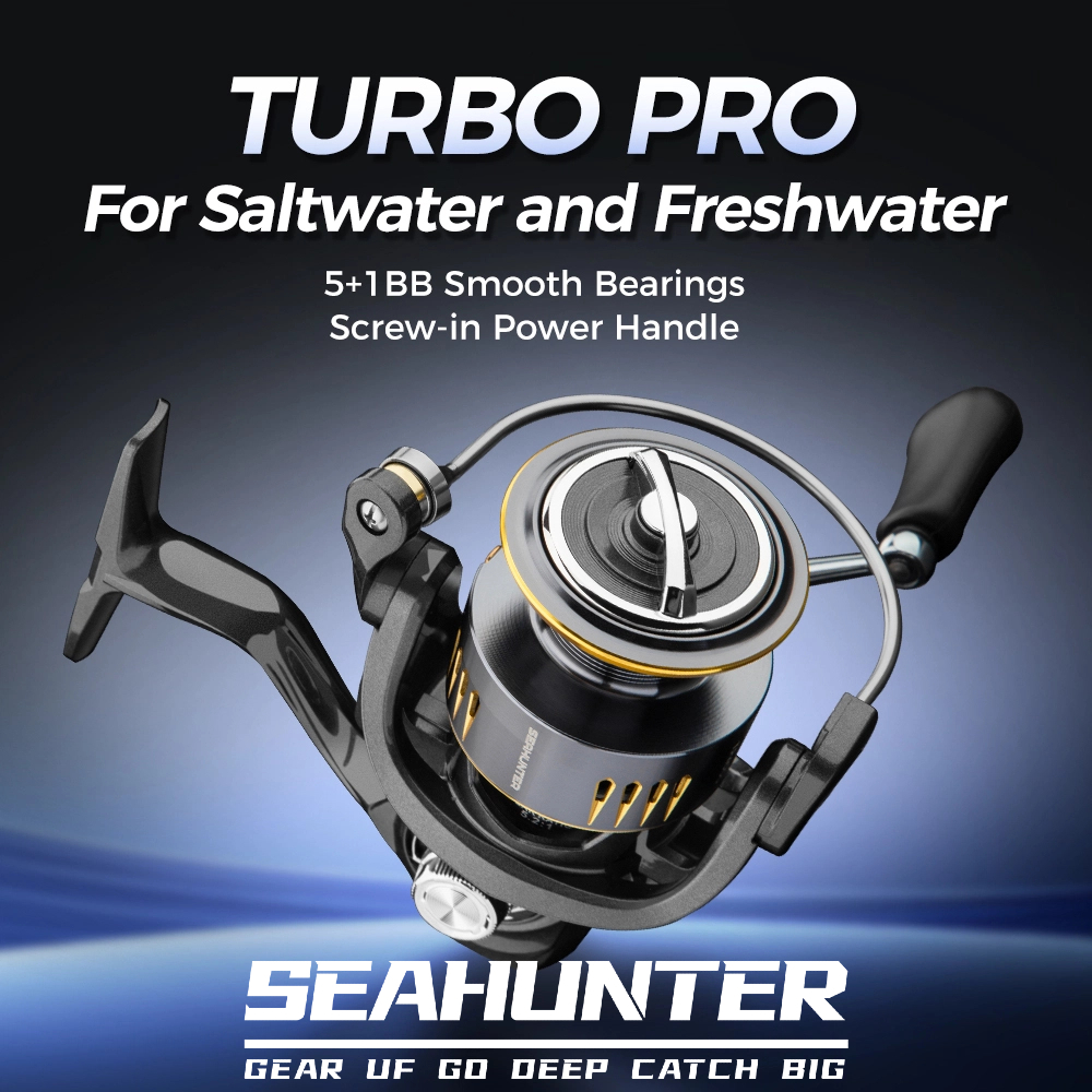 Jual Power Handle Reel Pancing SEAHUNTER TURBO PRO Spinning Reel ...