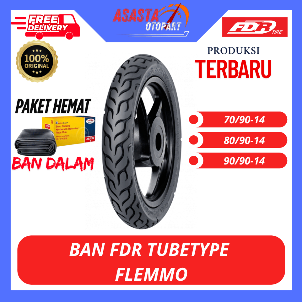 Jual BAN FDR FLEMMO TUBETYPE RING 14 / BAN FDR TUBETYPE TT RING 14 ( 70 ...
