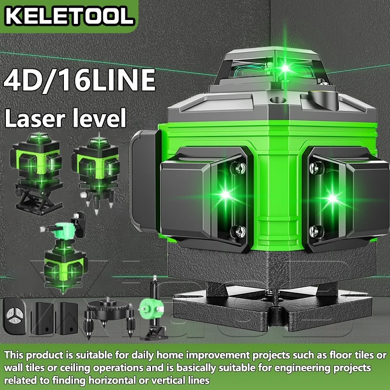 Jual COD jerman 360 ° Tanpa Sudut Mati Laser Level 4D 16 Line 59000MAH ...
