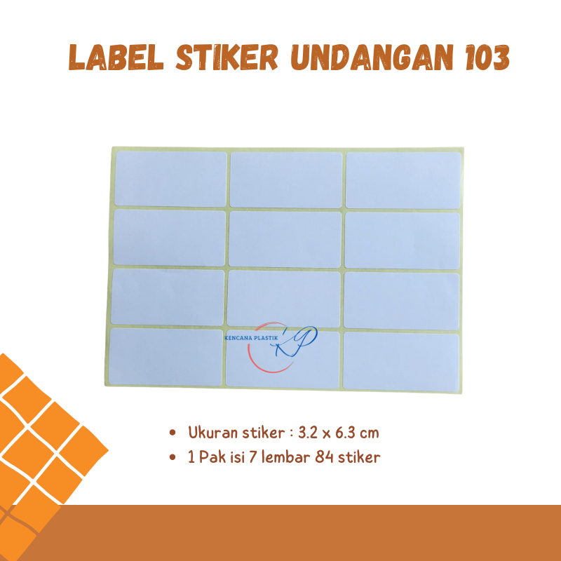 Jual Stiker Label Polos Undangan No. 103 l Label Stiker Nama Harga ...