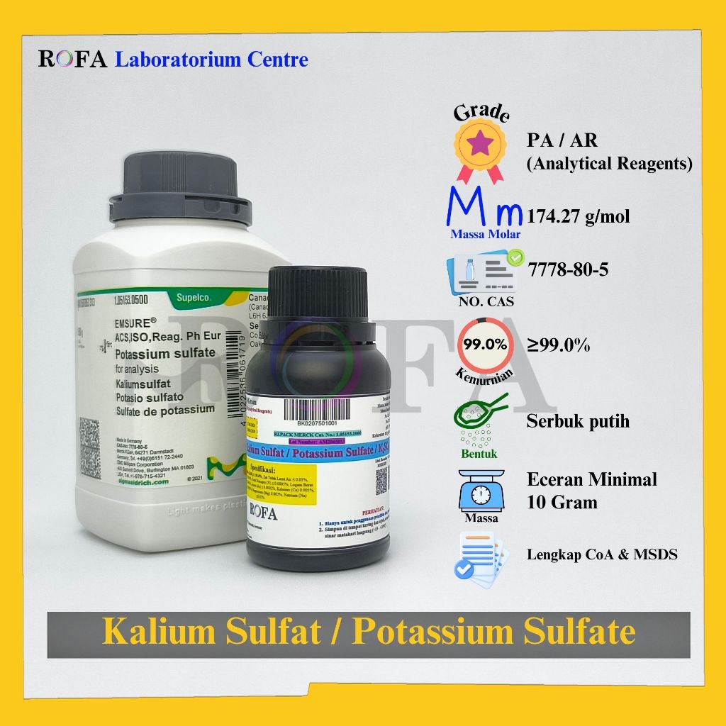 Jual Kalium Sulfat / Potassium Sulfate / K2SO4 Pro Analisis Eceran 1 ...