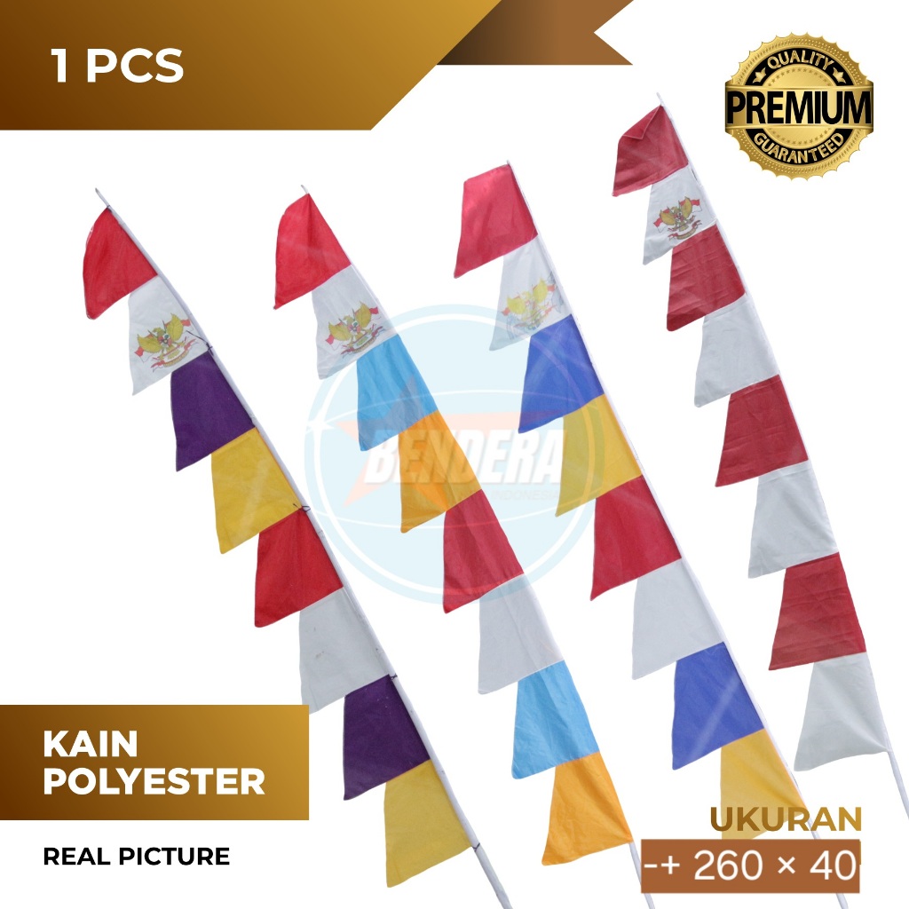 Jual Bendera Umbul-Umbul Warna Warni Garuda Polyester • Dekorasi HUT RI 17 Agustus [1Pcs ...