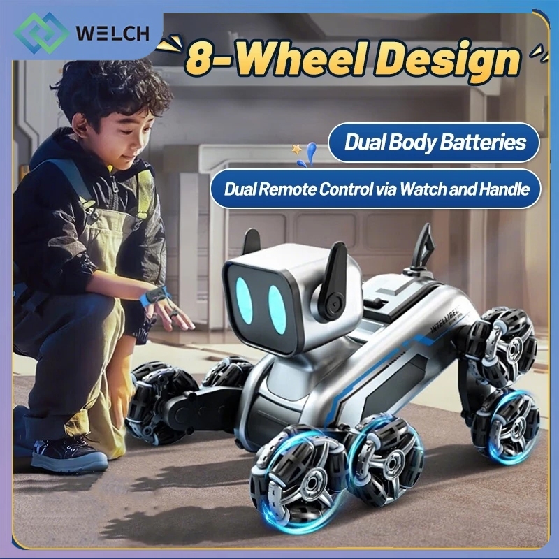 Jual New Children's Remote Control Car Eight-Wheel Stunt Mechanical Dog ...