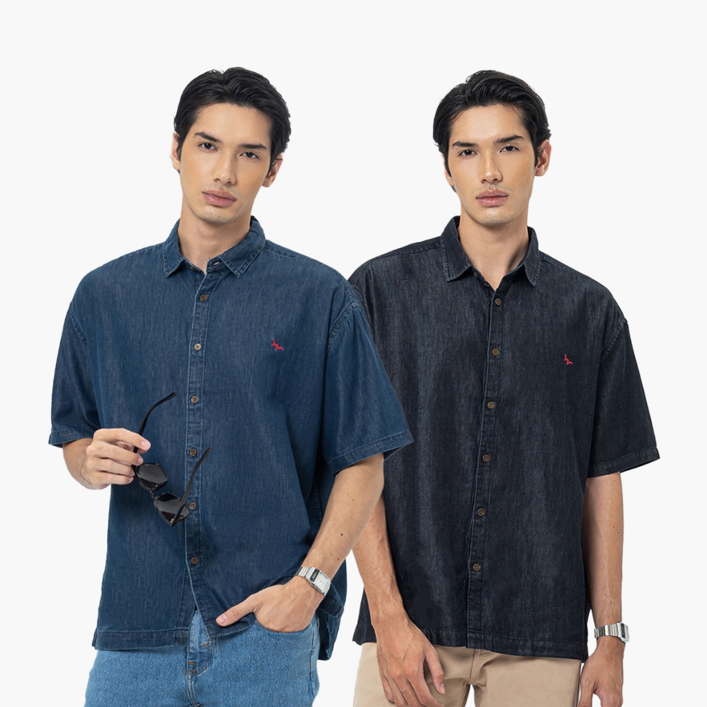 Jual EDWIN JEANS - JOYRIDE Collection Kemeja Lengan Pendek Pria Casual Polos Kancing Top Man ...