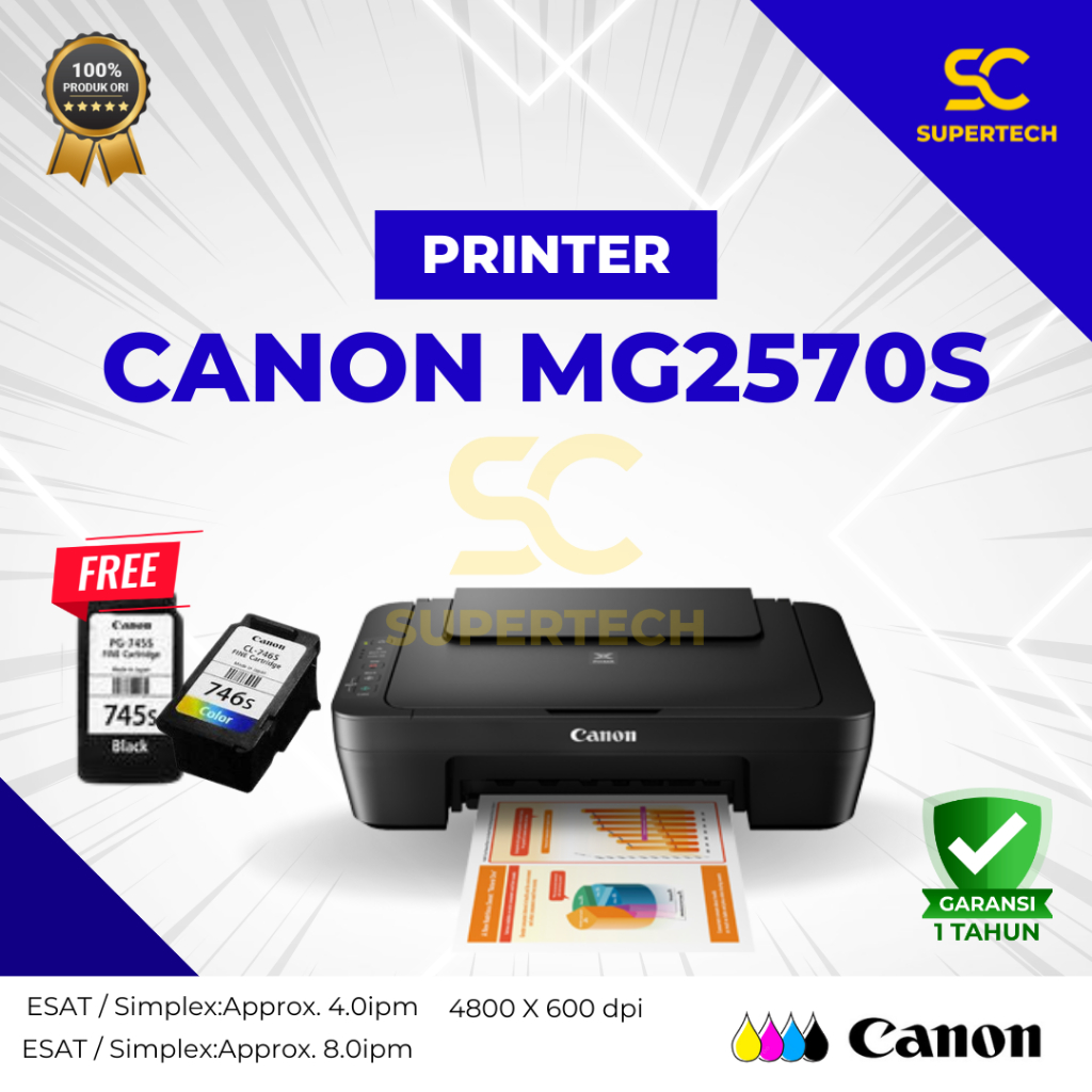 Jual Printer Canon PIXMA MG2570S Print Scan Copy dengan Garansi Resmi ...