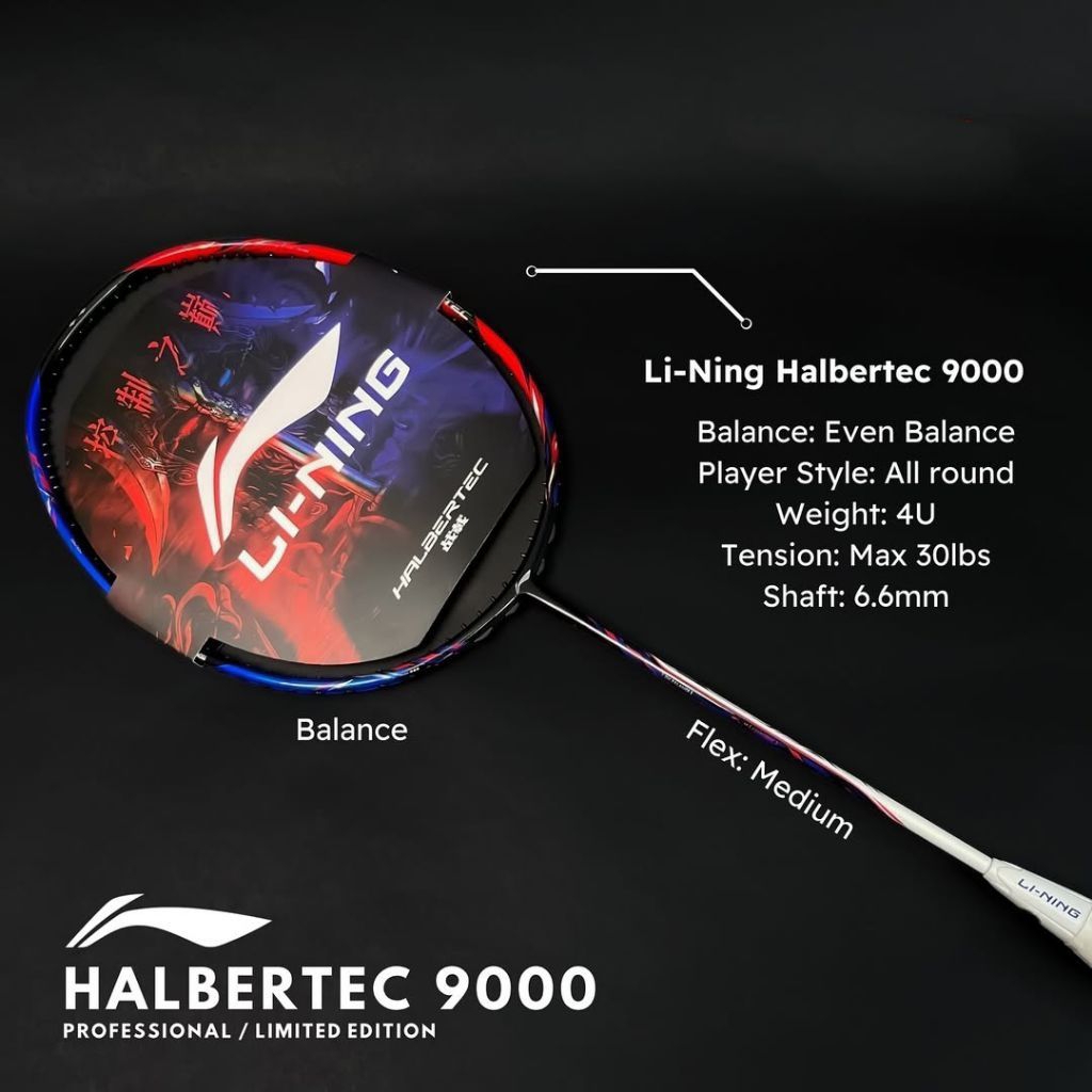 Jual RAKET BADMINTON HALBERTEC 9000 NEW LIMITED EDITION 30 LBS SIAP ...