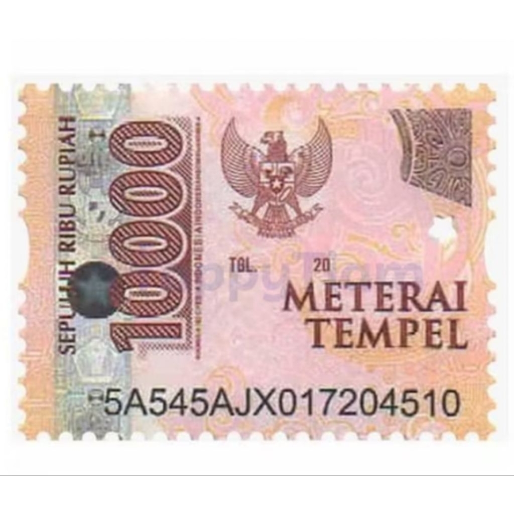 Jual matrai/Perangko/Meterai Tempel 10.000 ORI kantor pos (Harga per 1 ...
