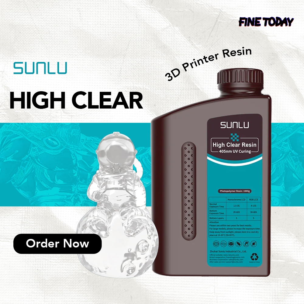 Jual SUNLU 14K High Clear Resin 1kg High Transparency Anti Yellowing ...