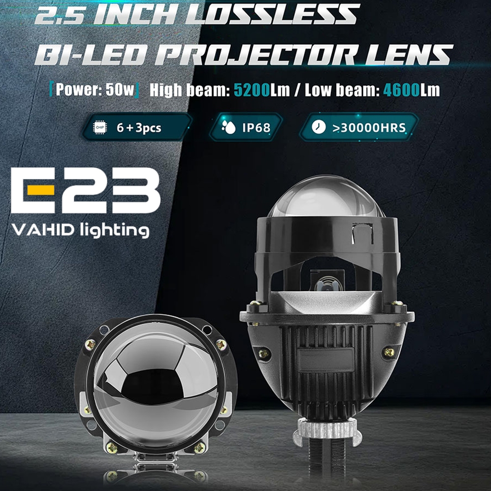 Jual Bi-LED E23 Vahid | 2.5 Inch LED Projector Headlight Duar Core Lens | Shopee Indonesia