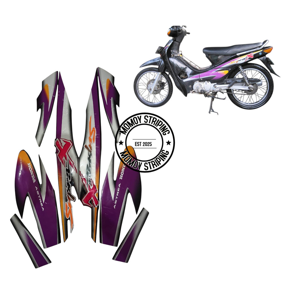 Jual STIKER STRIPING SUPRA X 2001 HITAM UNGU | Shopee Indonesia