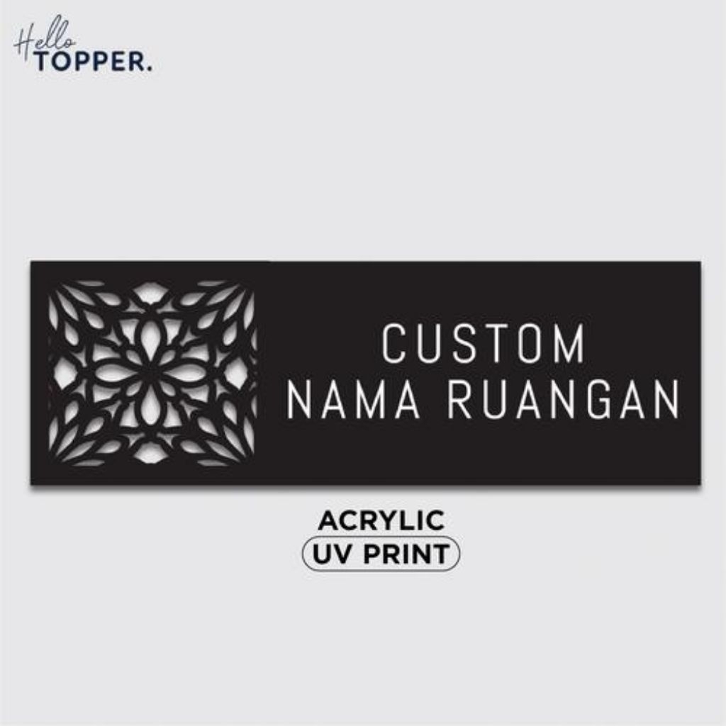 Jual Custom Sign Nama Ruangan Laser Cut Custom Tulisan Akrilik UV Print ...