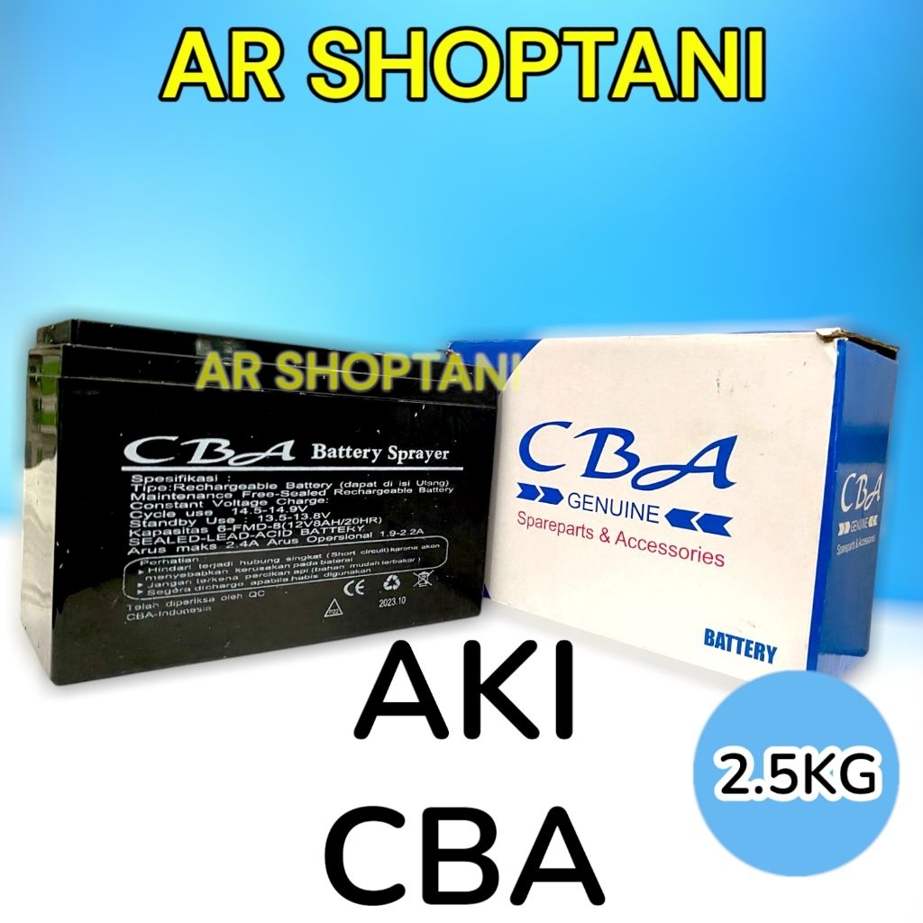 Jual AKI CBA 12V 8Ah - daya tahan andal untuk sprayer & perangkat elektrik | Shopee Indonesia