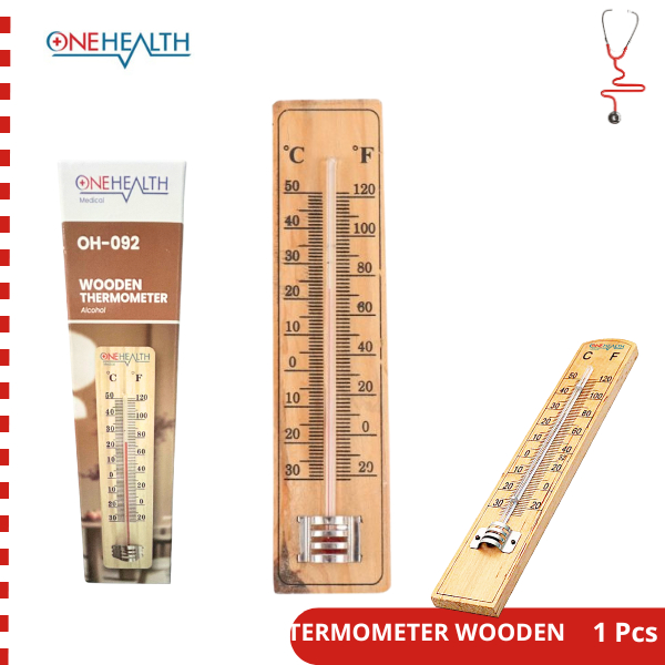 Jual Termometer Kayu Dinding Wooden Thermometer Suhu Ruangan Rumah ...