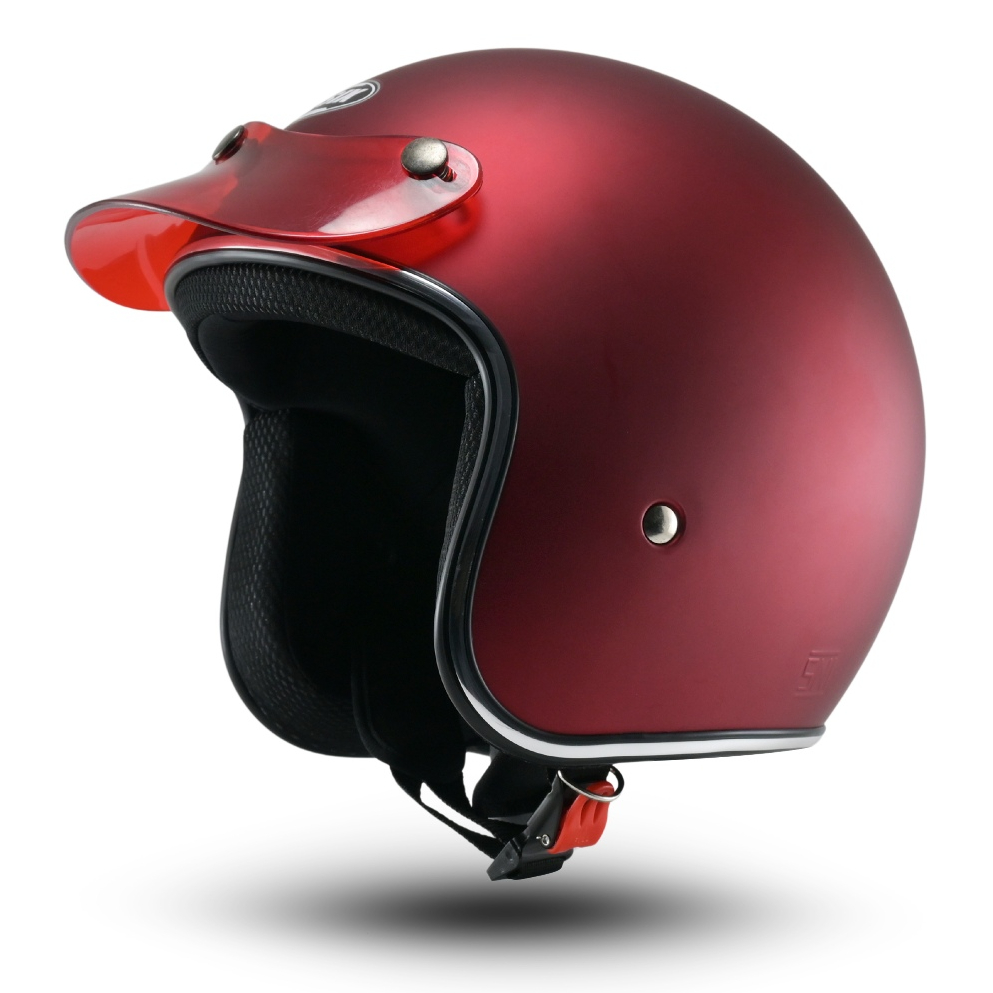 Jual Helm Pria Keren 2025 Helem Rsix Bogo Retro List Chrome Half Face ...