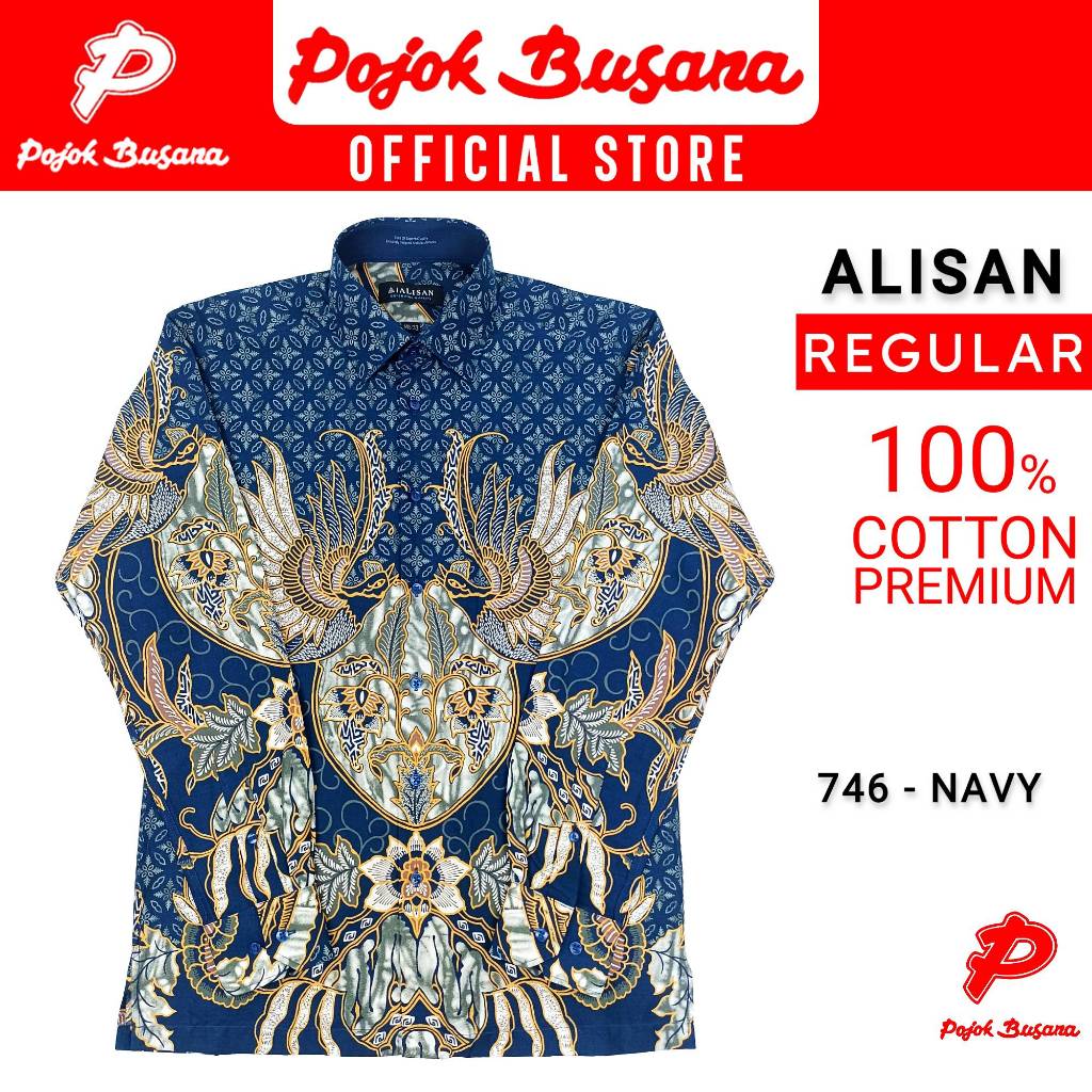 Jual Pojok Busana Alisan Kemeja Batik Lengan Panjang Regular Fit Pria ...