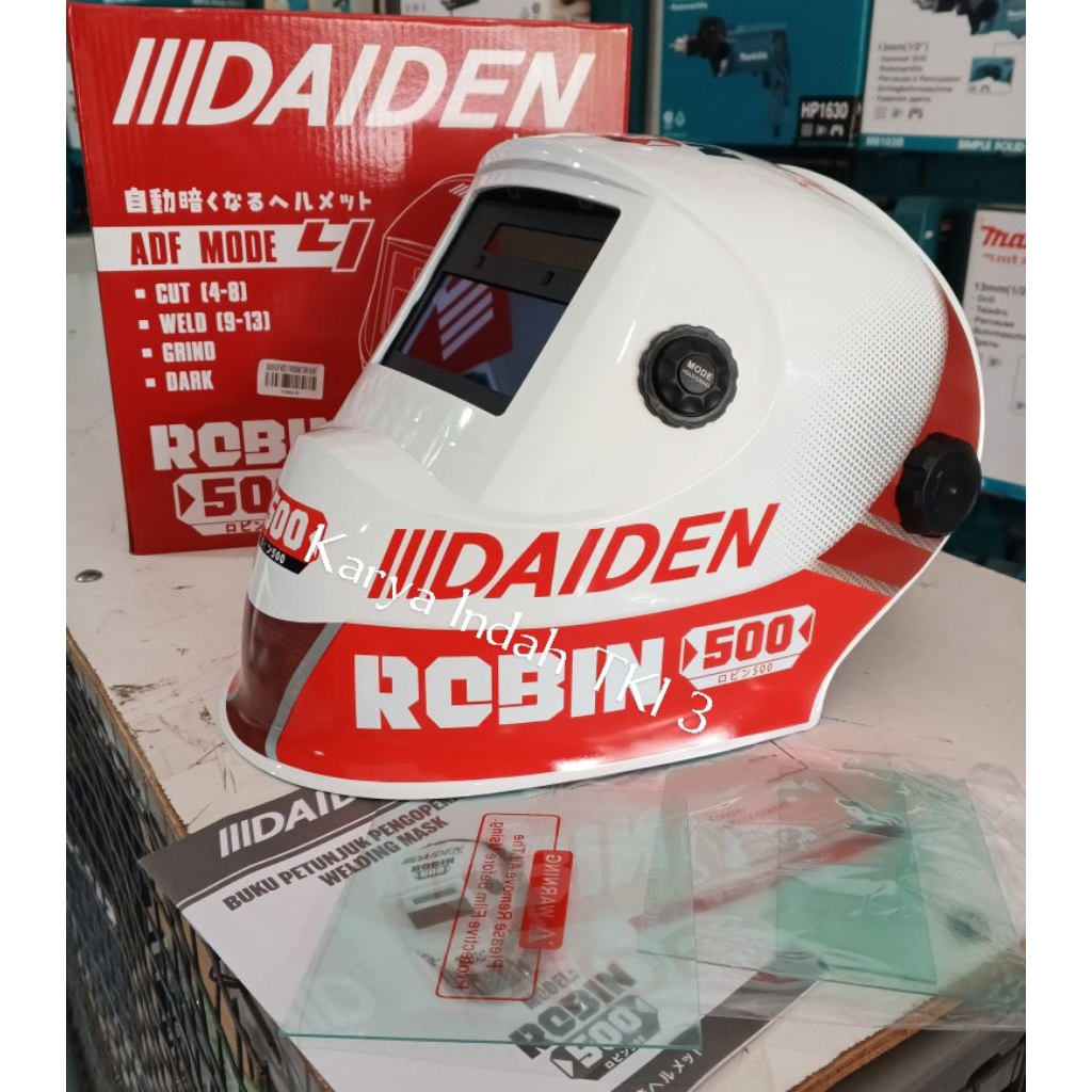 Jual Helm Las Otomatis DAIDEN ROBIN 500 Automatic Welding Helmet Kedok ...