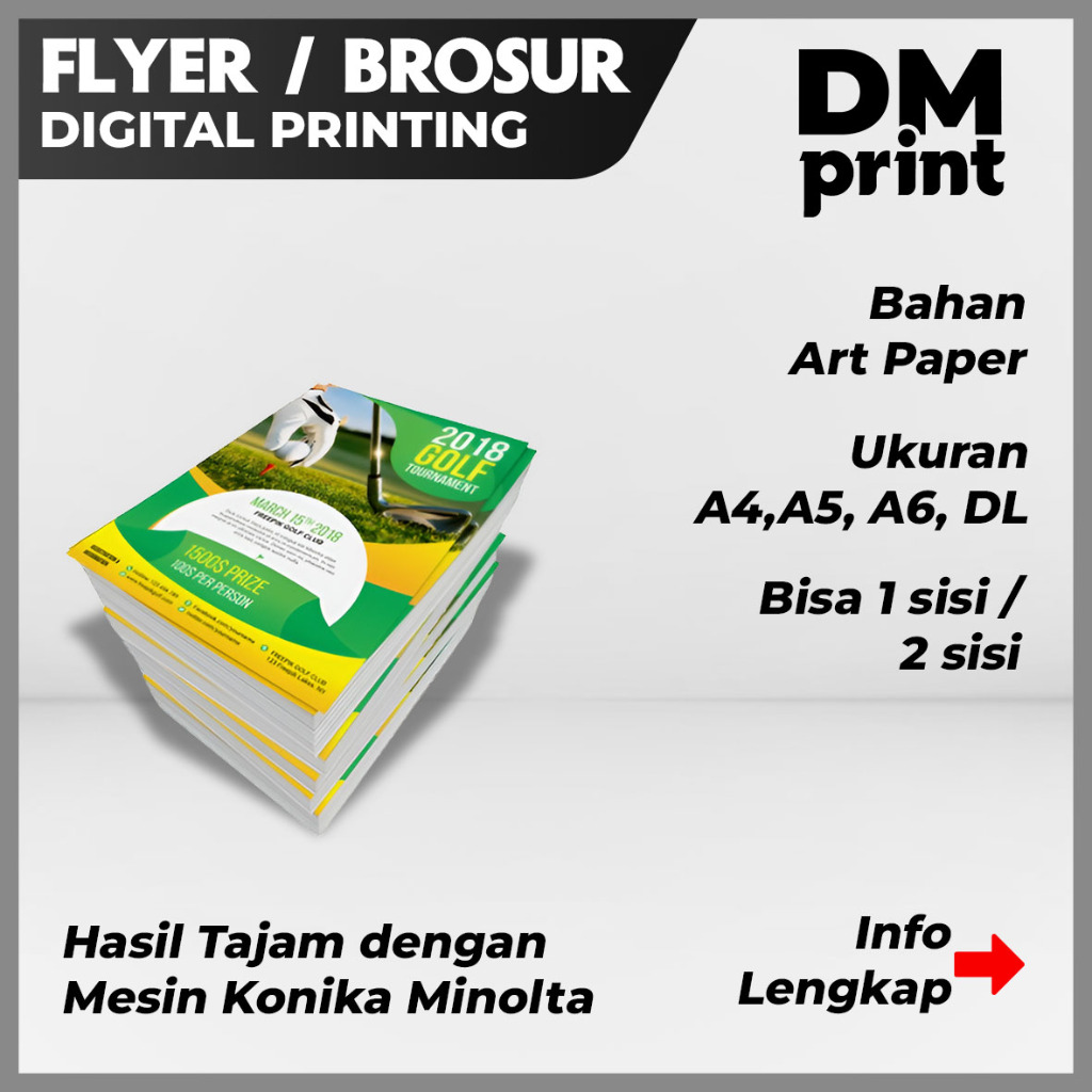 Jual CETAK BROSUR FLYER LEAFLET PAMFLET ART PAPER PER100 LEMBAR | Shopee Indonesia