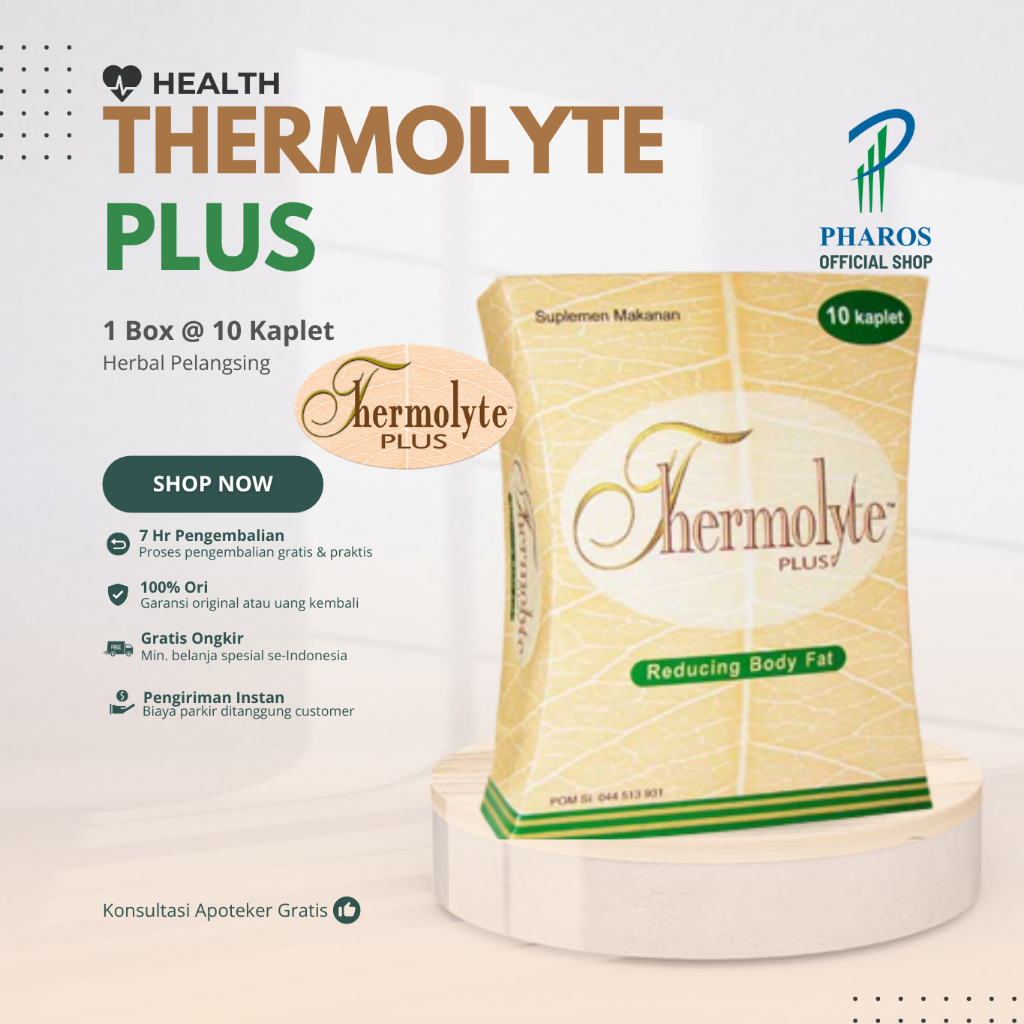 Jual Thermolyte Plus 10 Kaplet / Pelangsing Alami / Diet / Penurun ...
