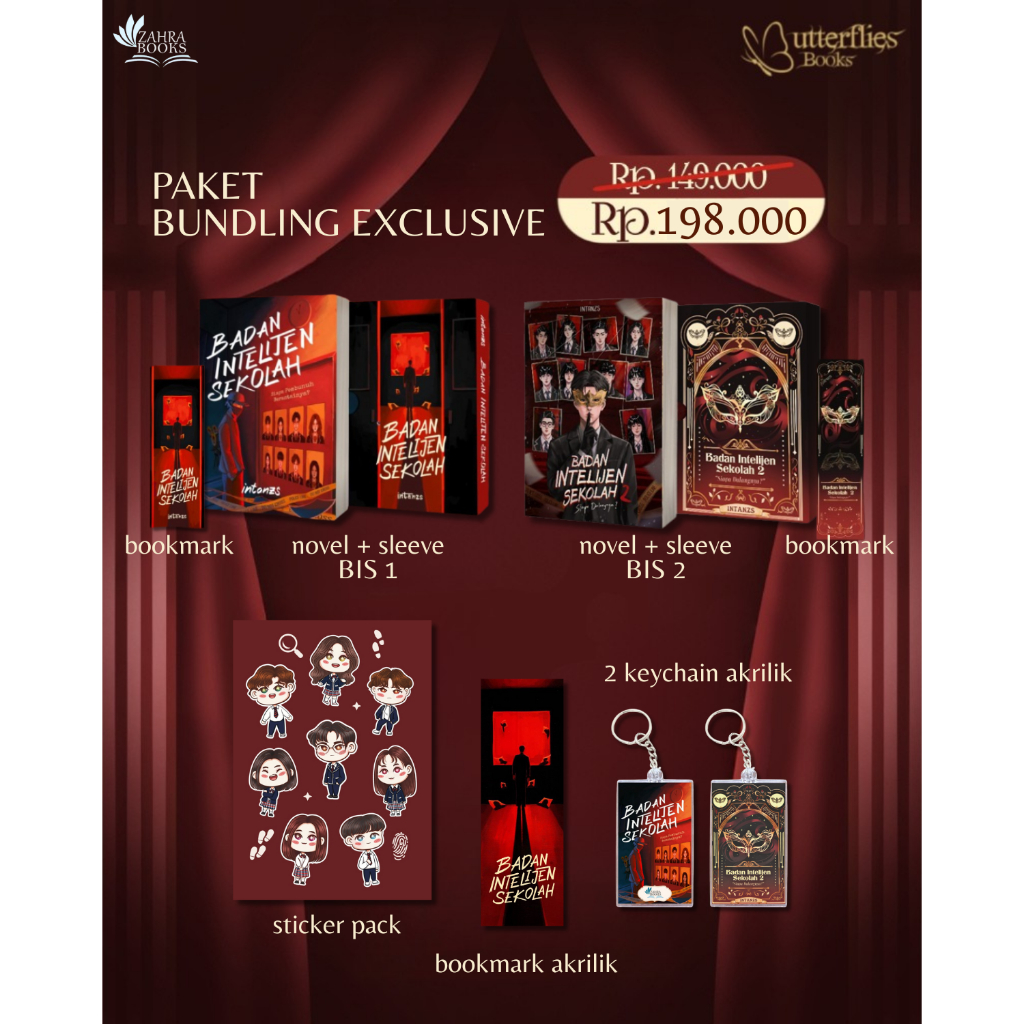 Jual NOVEL BADAN INTELEJEN SEKOLAH 1 & 2 - INTANZS - BUTTERFLIES BOOKS ...