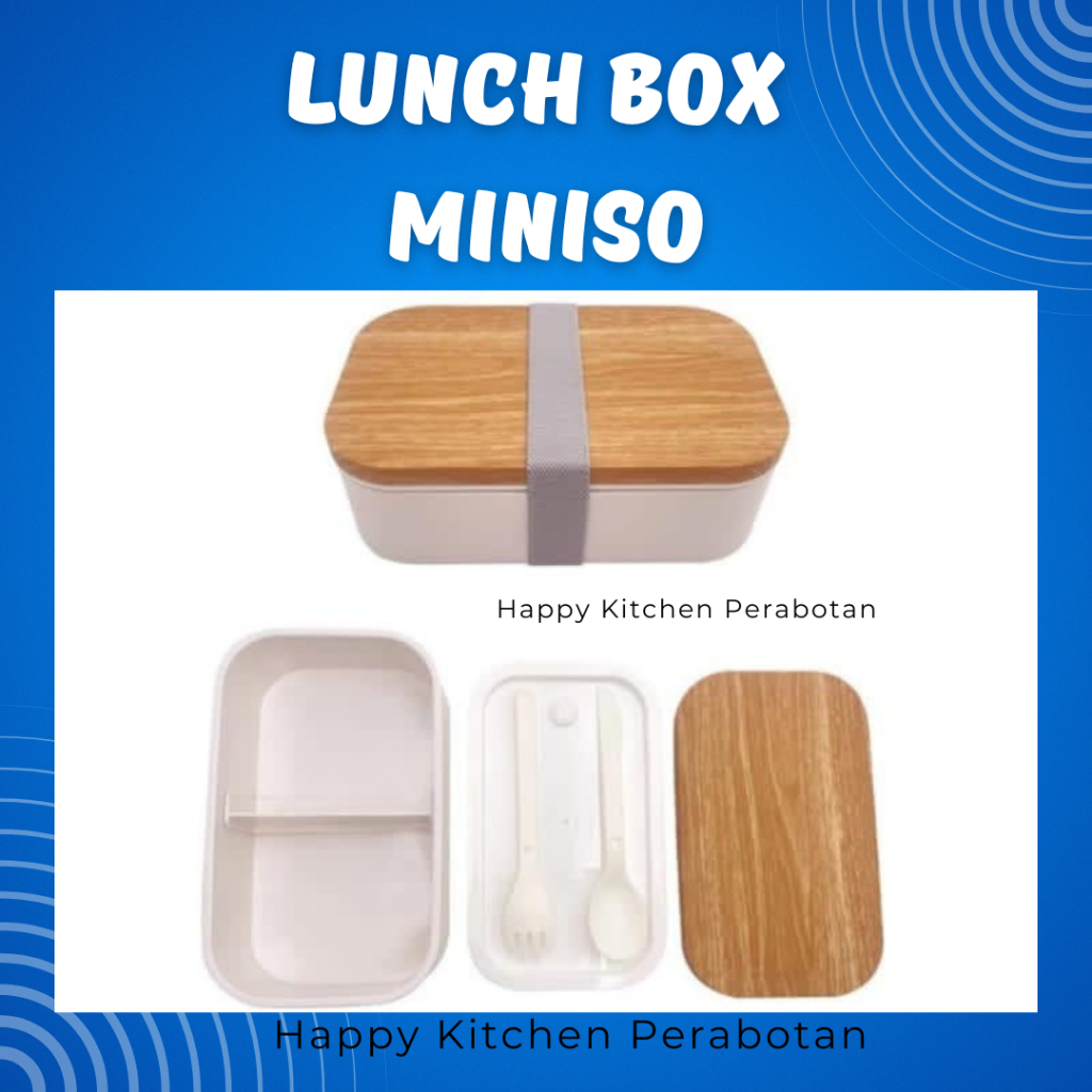 Jual LUNCH BOX MINISO JAPAN WOOD PATTERN KOTAK MAKAN | Shopee Indonesia