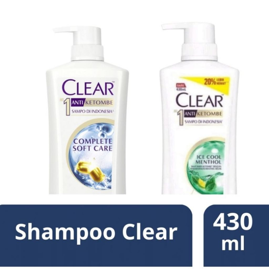 Jual Clear Shampoo Anti ketombe ice cool 430ml & 300ml ( rijek stiker ) | Shopee Indonesia