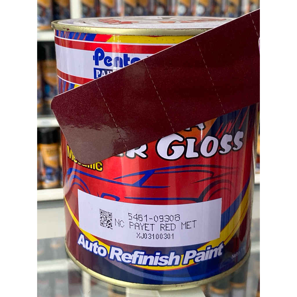 Jual Penta Super Gloss // NC Payet Red Met 09308 // 200ml dan 1kg | Shopee Indonesia
