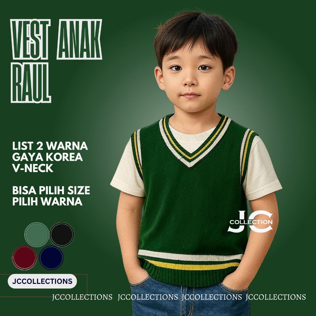 Jual Rompi Anak Laki laki Perempuan Korea Style Raul Kids / Rompi Anak ...