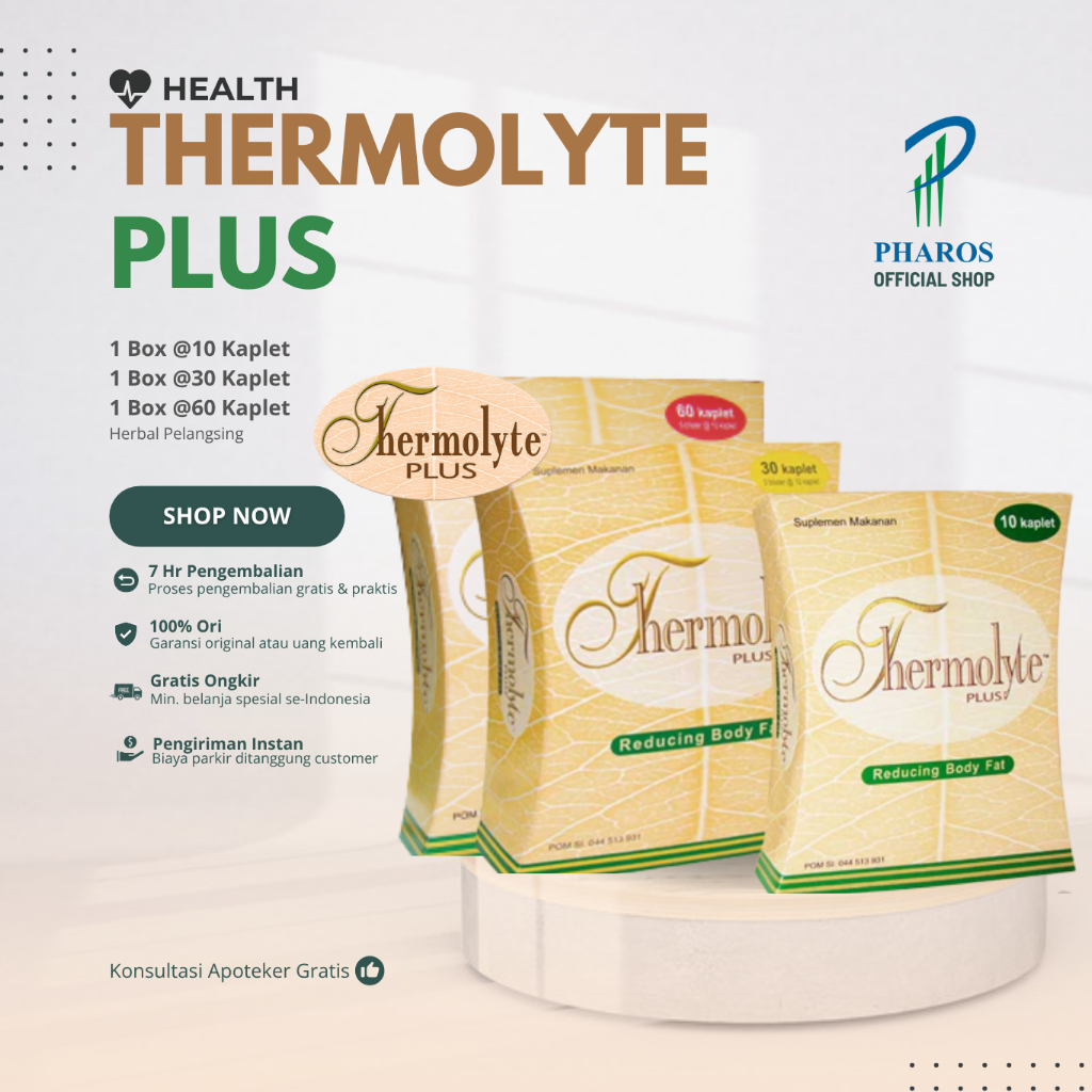 Jual Thermolyte Plus 10 / 30 / 60 kaplet - Suplemen Kesehatan | Shopee ...