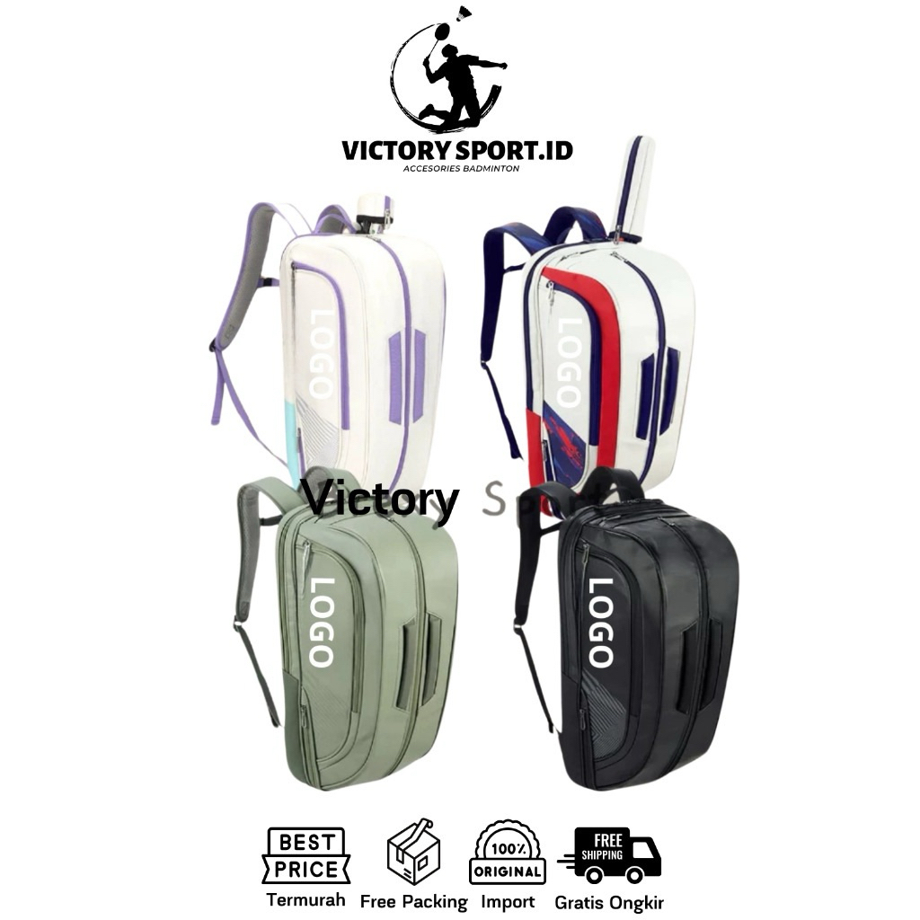 Jual Tas Badminton Ransel Waterproof – New Series + Penutup Raket ...