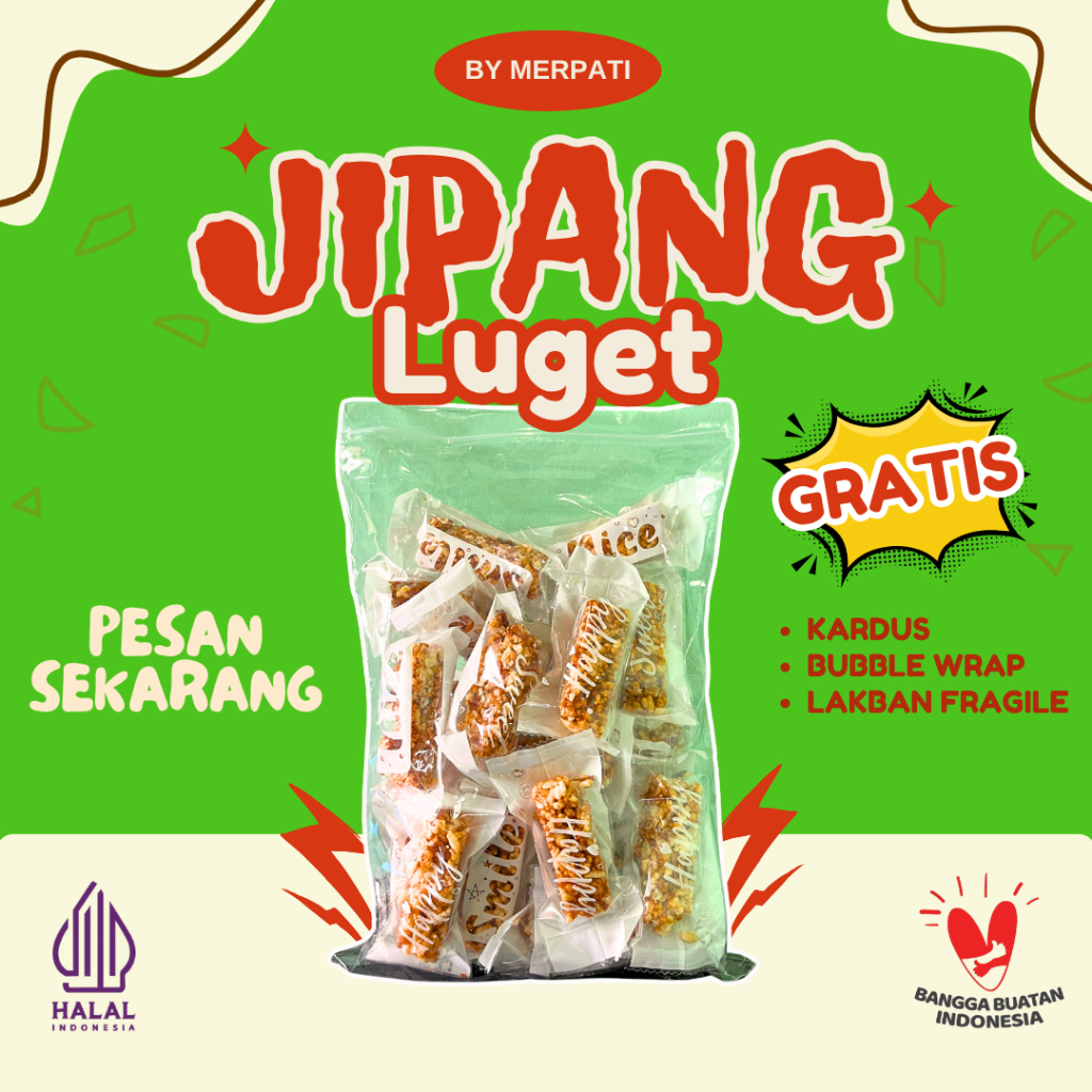 Jual Jipang Luget by Merpati | Gipang | Rice Crackers Block | Kue Beras ...
