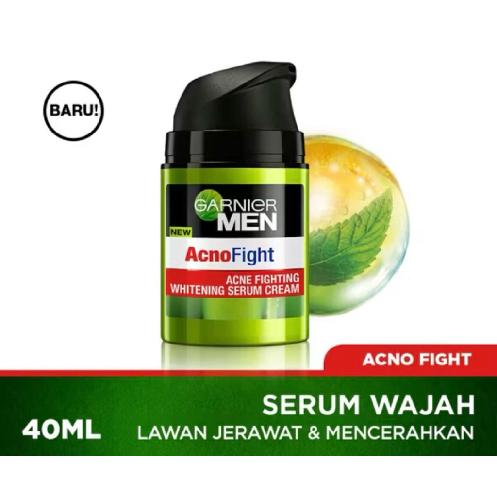 Jual Garnier Men Acno Fight Whitening Serum Cream Serum Wajah 40 ML ...