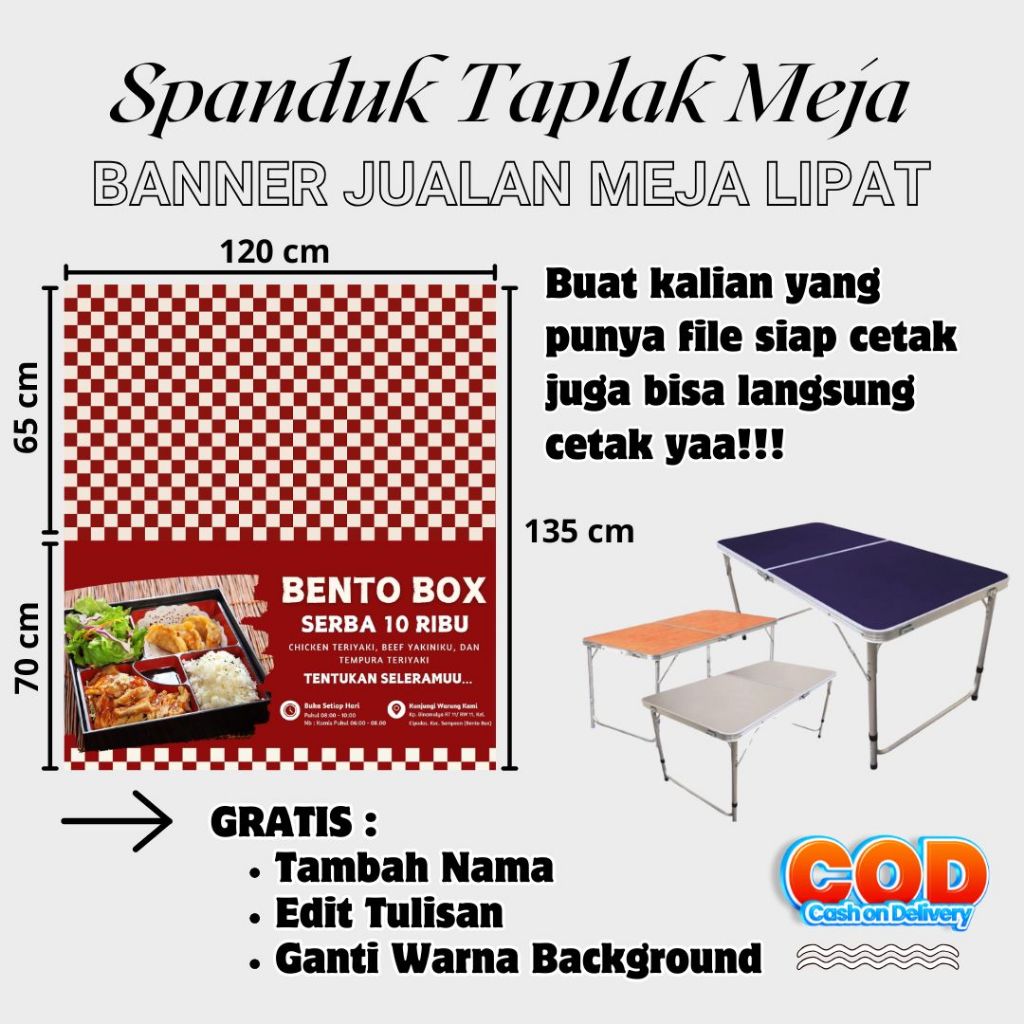 Jual MEJA LIPAT PORTABLE | MEJA LIPAT PORTABLE JUALAN | TAPLAK | BANNER ...