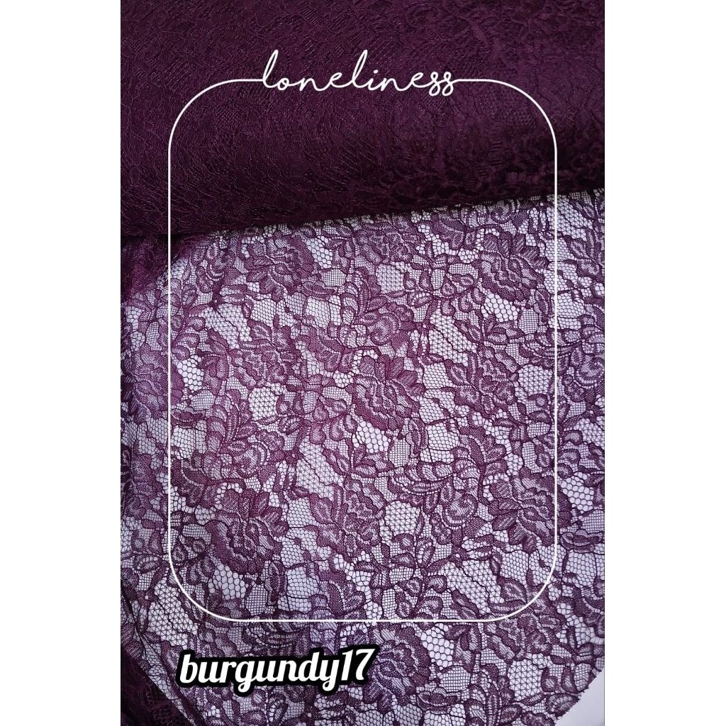 Jual bahan kebaya brukat lace meteran/siap jahit/bahan kebaya modern ...