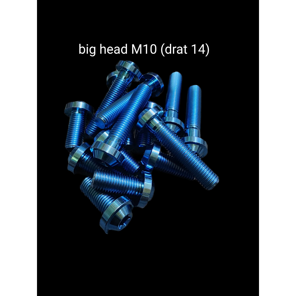 Jual Baut Titanium M10 X 35 (Drat 14) Big Head Bahan Titanium | Shopee ...