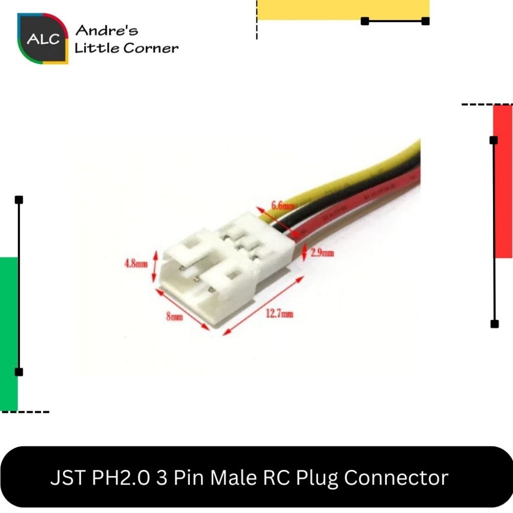 Jual Konektor JST PH2.0 Connector Mini PH 2.0 Micro 3Pin Male Plug RC ...