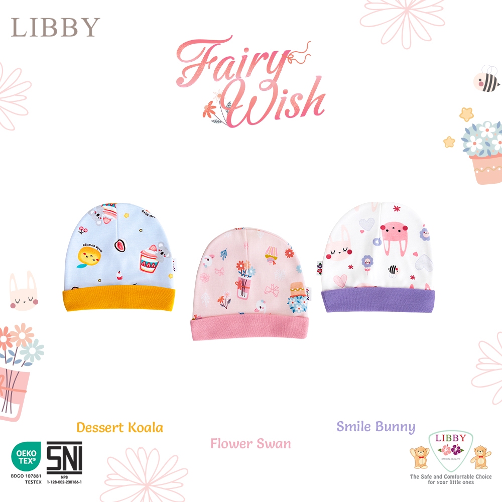 Jual LIBBY Topi Newborn Motif Anak perempuan (1 pcs) | Hype Girl | Lovely Cake | Daisy Fairies ...