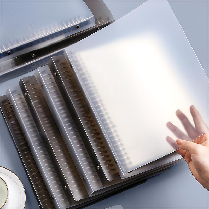 Jual Binder A5 20 cincin binder Buku Binder Aesthetic Transparan Hitam ...