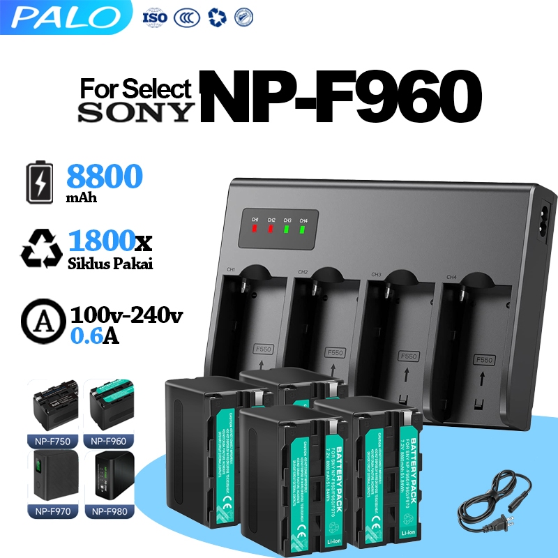 Jual PALO Sony NP-F970 F750 F960 F980 Baterai+ Charger Baterai For Sony Kamera, monitor, lampu ...